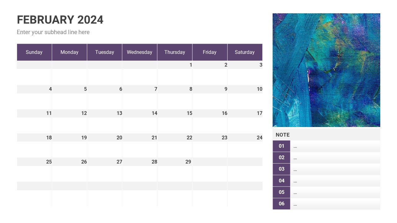 Calendar 2024 PowerPoint Template, Presentation Templates | GraphicRiver