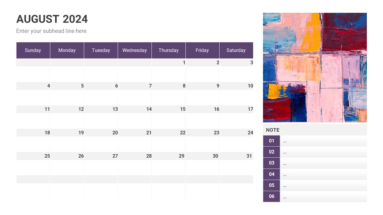 Calendar 2024 PowerPoint Template, Presentation Templates | GraphicRiver