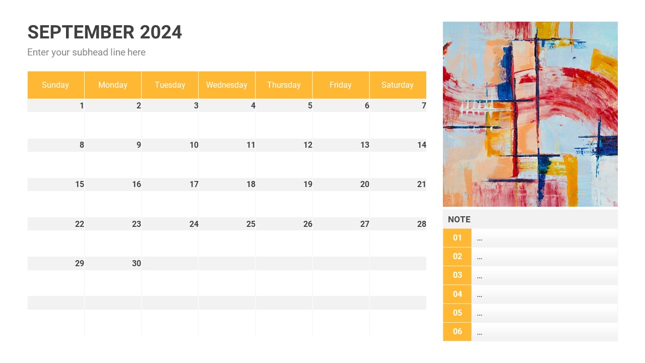 Calendar 2024 PowerPoint Template, Presentation Templates | GraphicRiver