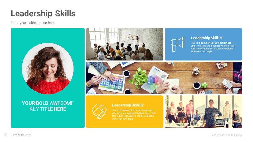 Business Leadership PowerPoint Presentation Template, Presentation ...