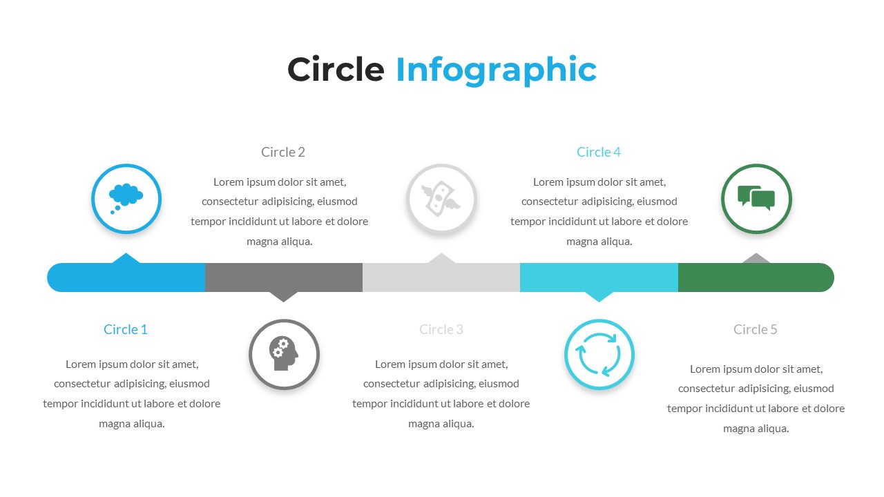 Circle Infographics Google Slide Template, Presentation Templates ...