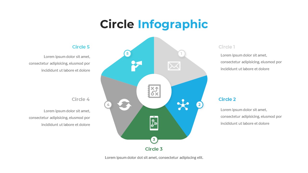 Circle Infographics Google Slide Template, Presentation Templates ...