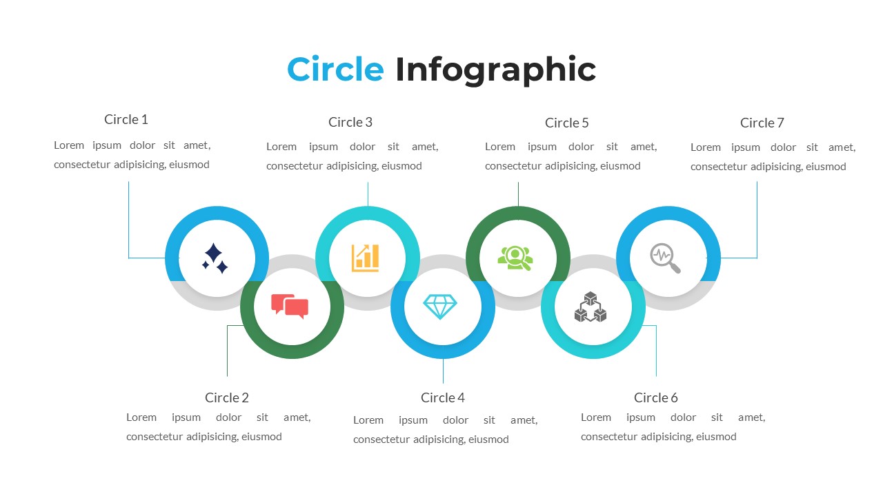 Circle Infographics Google Slide Template, Presentation Templates ...