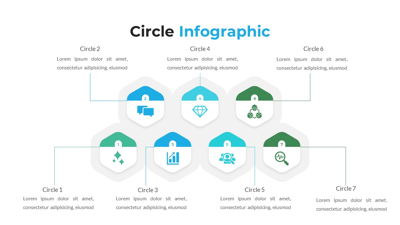 Circle Infographics Google Slide Template, Presentation Templates ...
