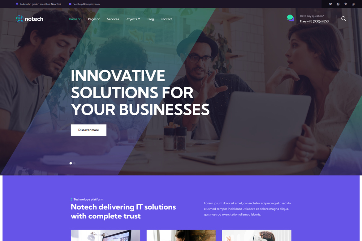 Notech - IT Solutions & Services Template Kit by surisoft | ThemeForest