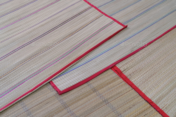 Thai traditional handicraft pandanus leaf mats texture background ...