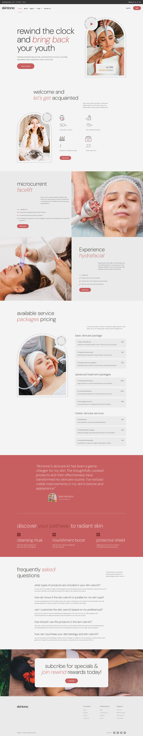 Skintonic - Dermatology Elementor Pro Template Kit by DsgnKit | ThemeForest