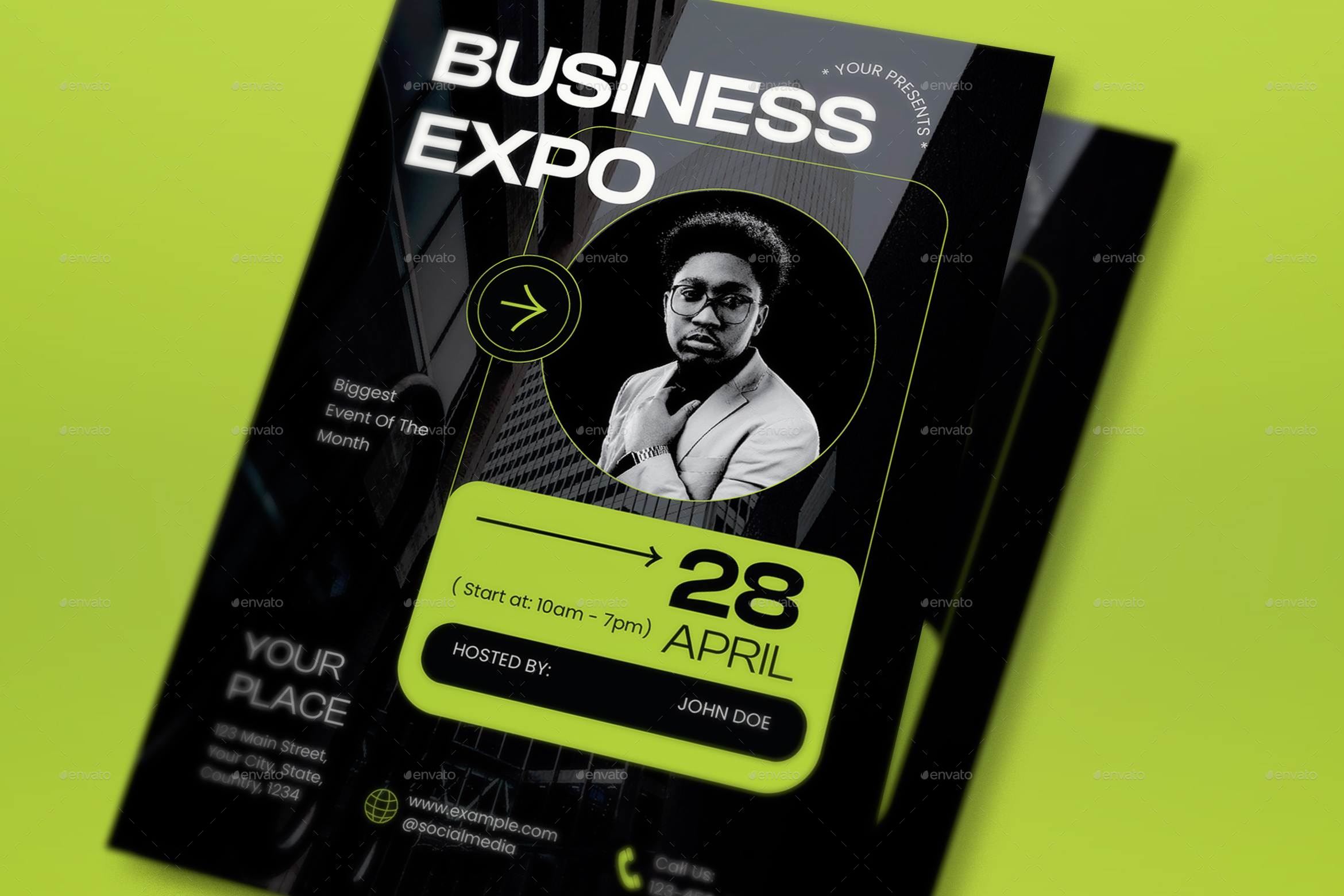 Black Edgy Business Flyer Set, Print Templates | GraphicRiver