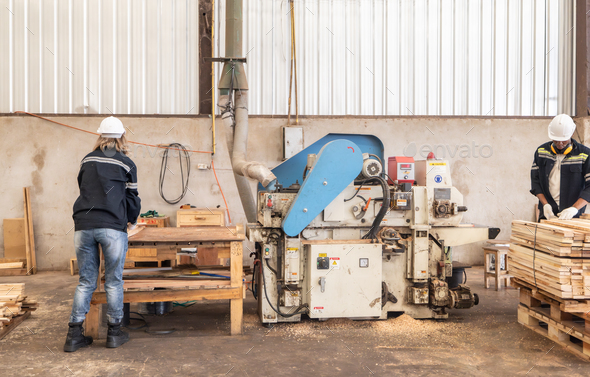 Woodworkers operate machines, tend lathes to cut, shape wood fixtures ...