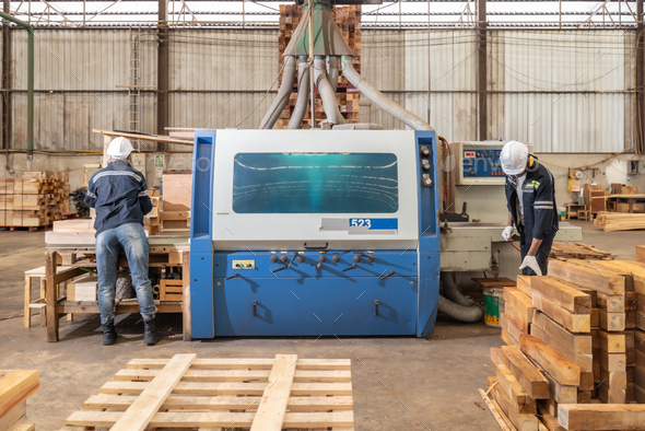 Woodworkers operate machines, tend lathes to cut, shape wood fixtures ...