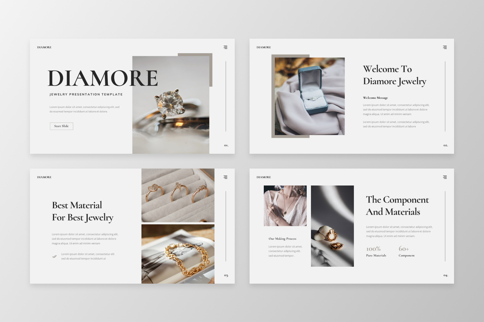 Diamore - Jewelry PowerPoint Template, Presentation Templates ...