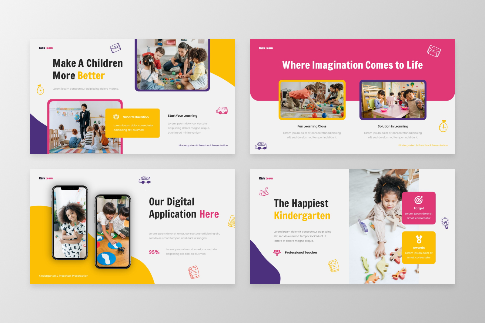 Education Kids PowerPoint Template, Presentation Templates | GraphicRiver