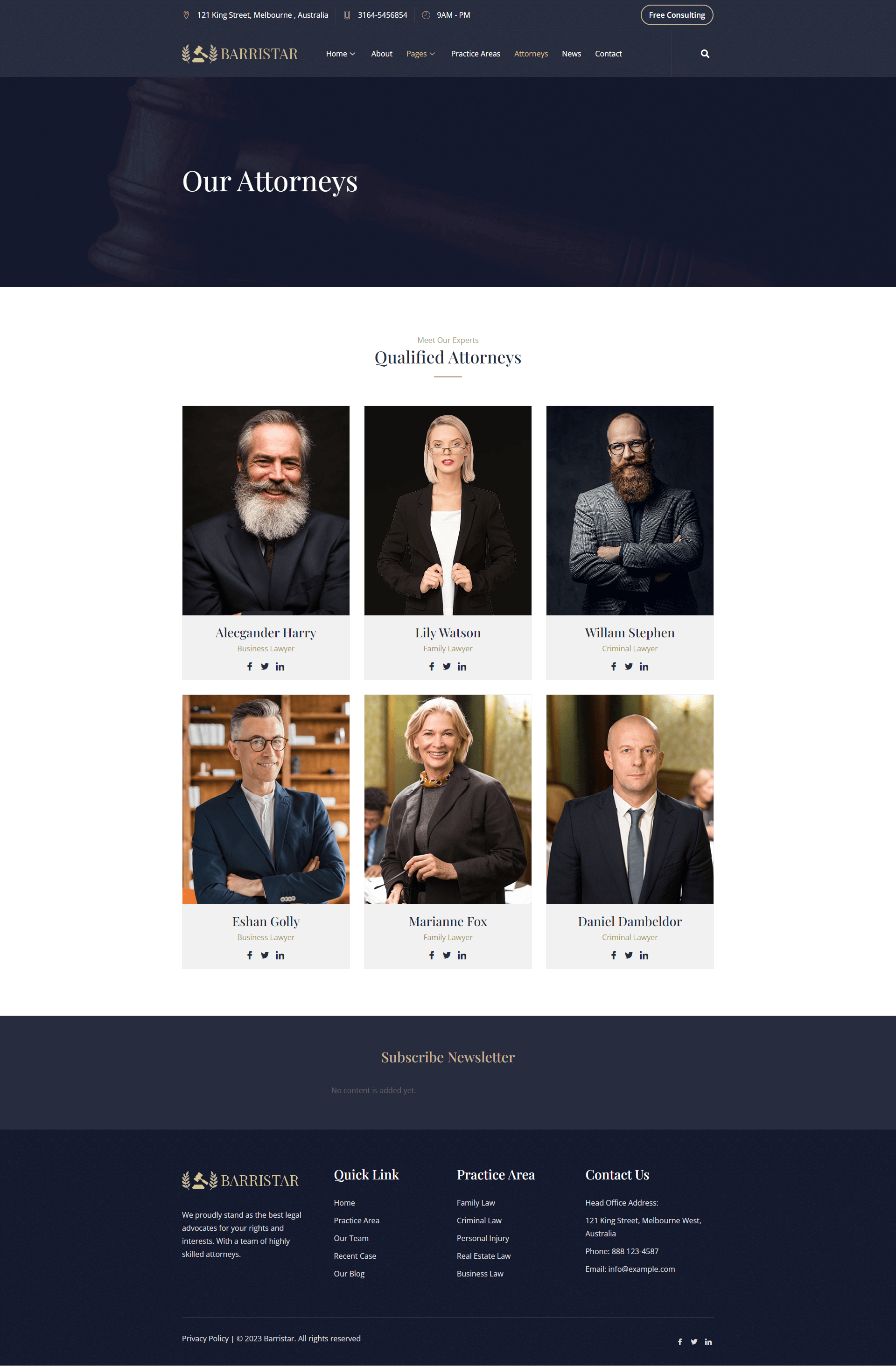 Barristar - Lawyer Attorney and Law Firm Template Kit by wpoceans ...
