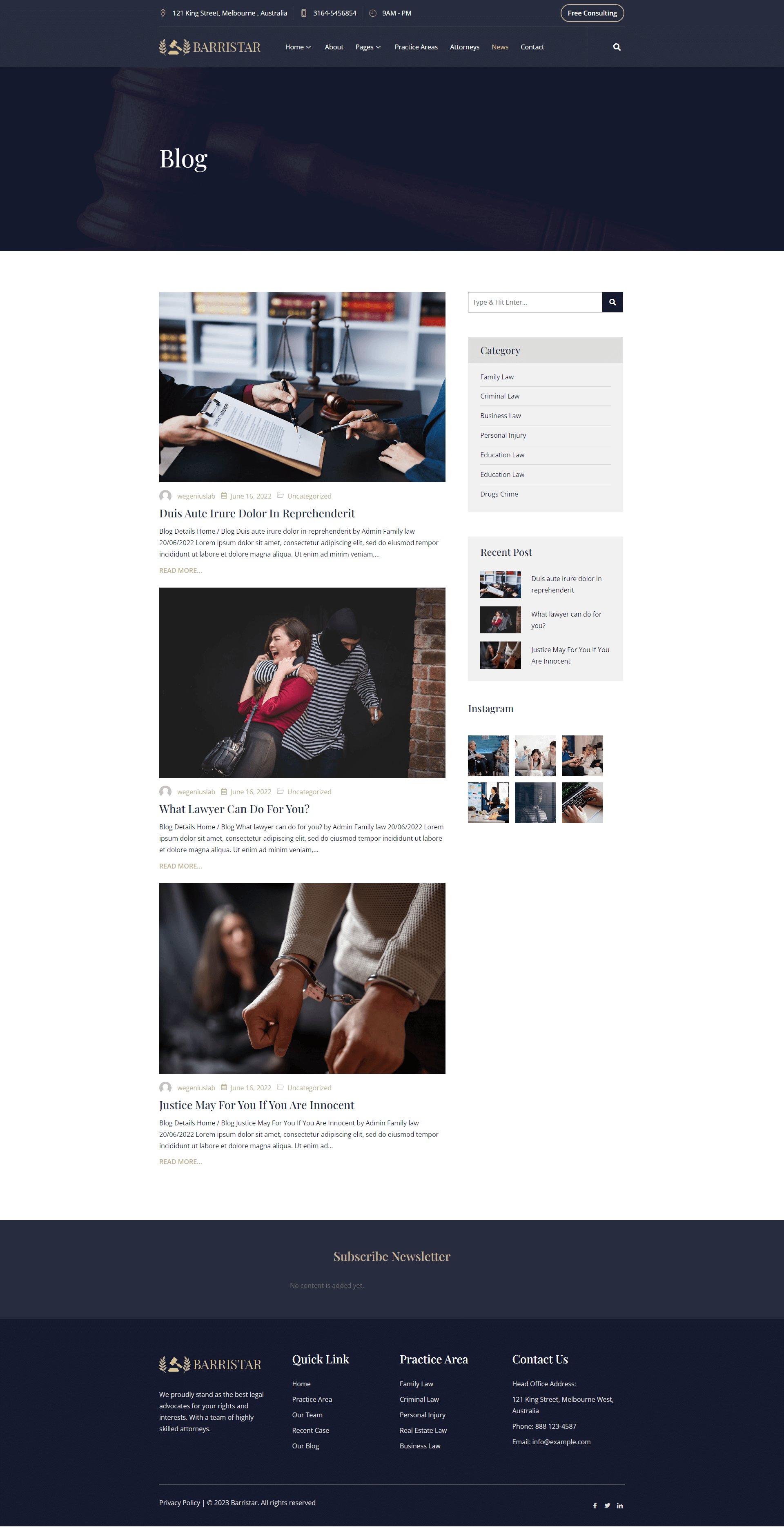 Barristar - Lawyer Attorney and Law Firm Template Kit by wpoceans ...