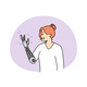 Smiling Woman with Bionic Arm, Vectors | GraphicRiver