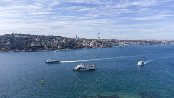 Istanbul - Turkey, Rumeli Fortress (Rumeli Hisari) and Bosphorus Bridge ...