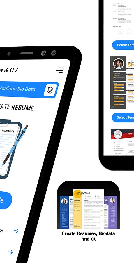 Create Resumes - Biodata and CV Maker for Job - Resume Builder App - CV ...