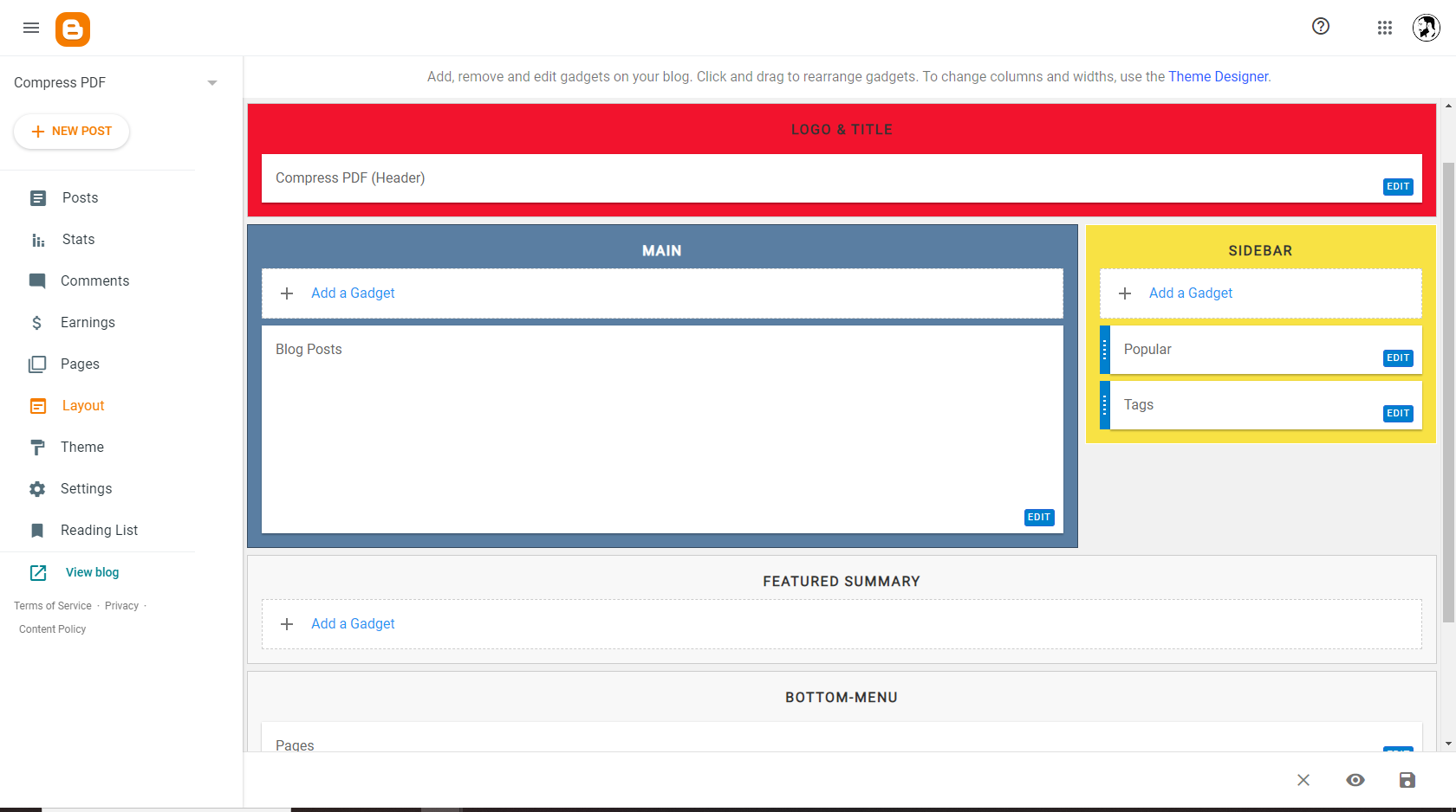 Compress PDF - Blogger Tool Template by Amanetali44 | CodeCanyon