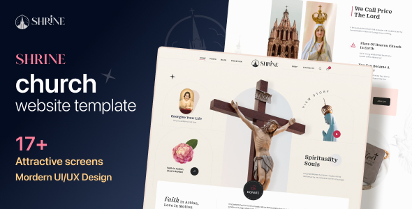 Shrine | Church Website Figma Template by WordPress-Studio | ThemeForest