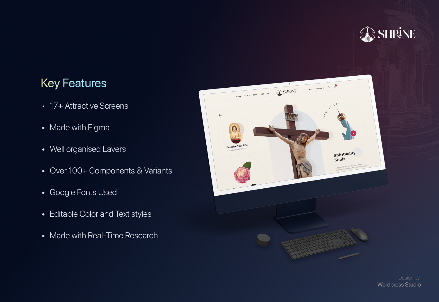 Shrine | Church Website Figma Template by WordPress-Studio | ThemeForest