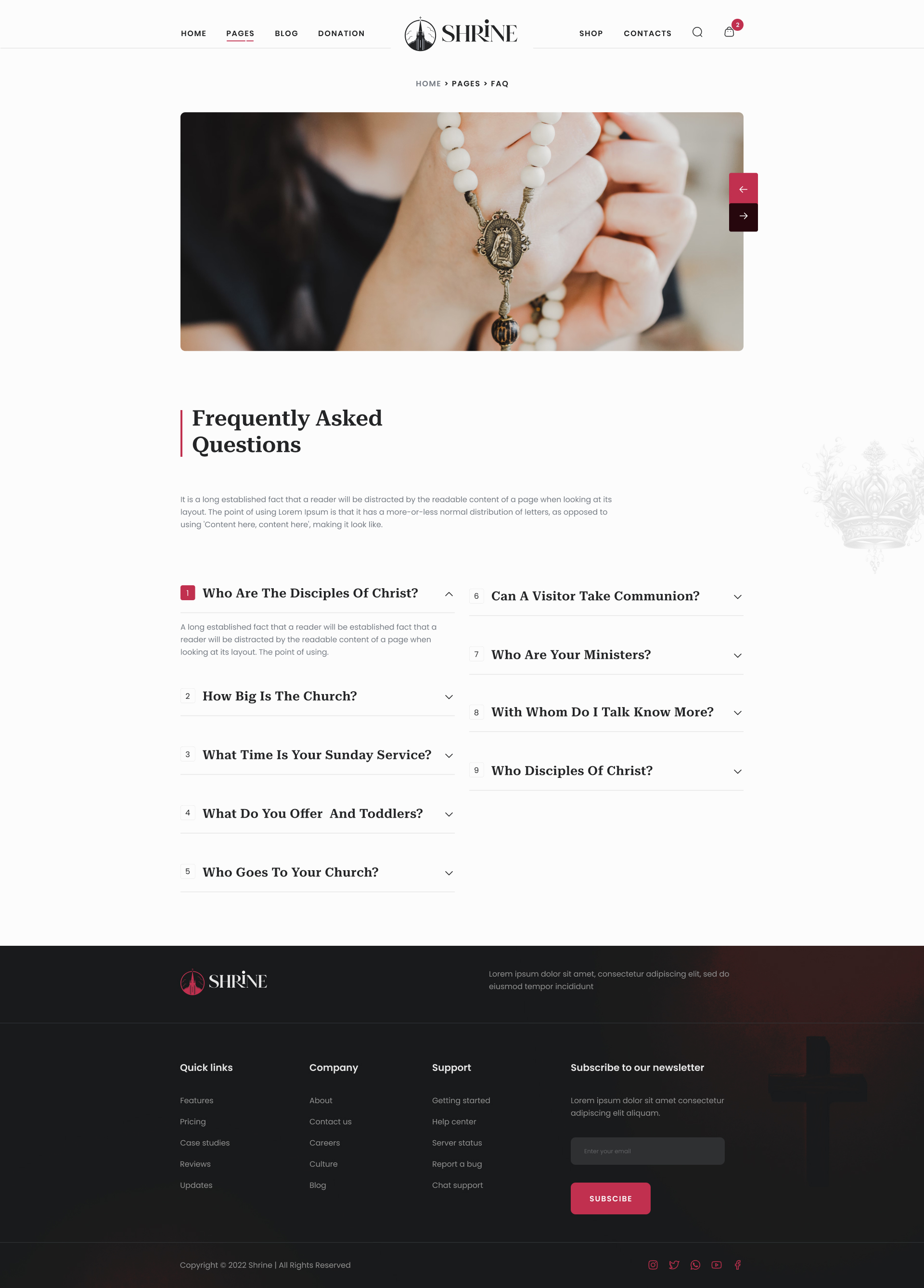 Shrine | Church Website Figma Template by WordPress-Studio | ThemeForest