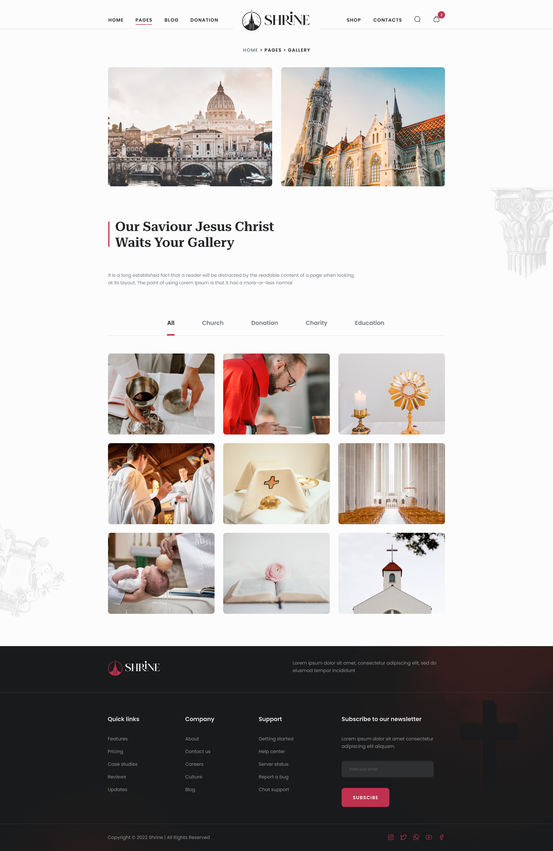 Shrine | Church Website Figma Template by WordPress-Studio | ThemeForest