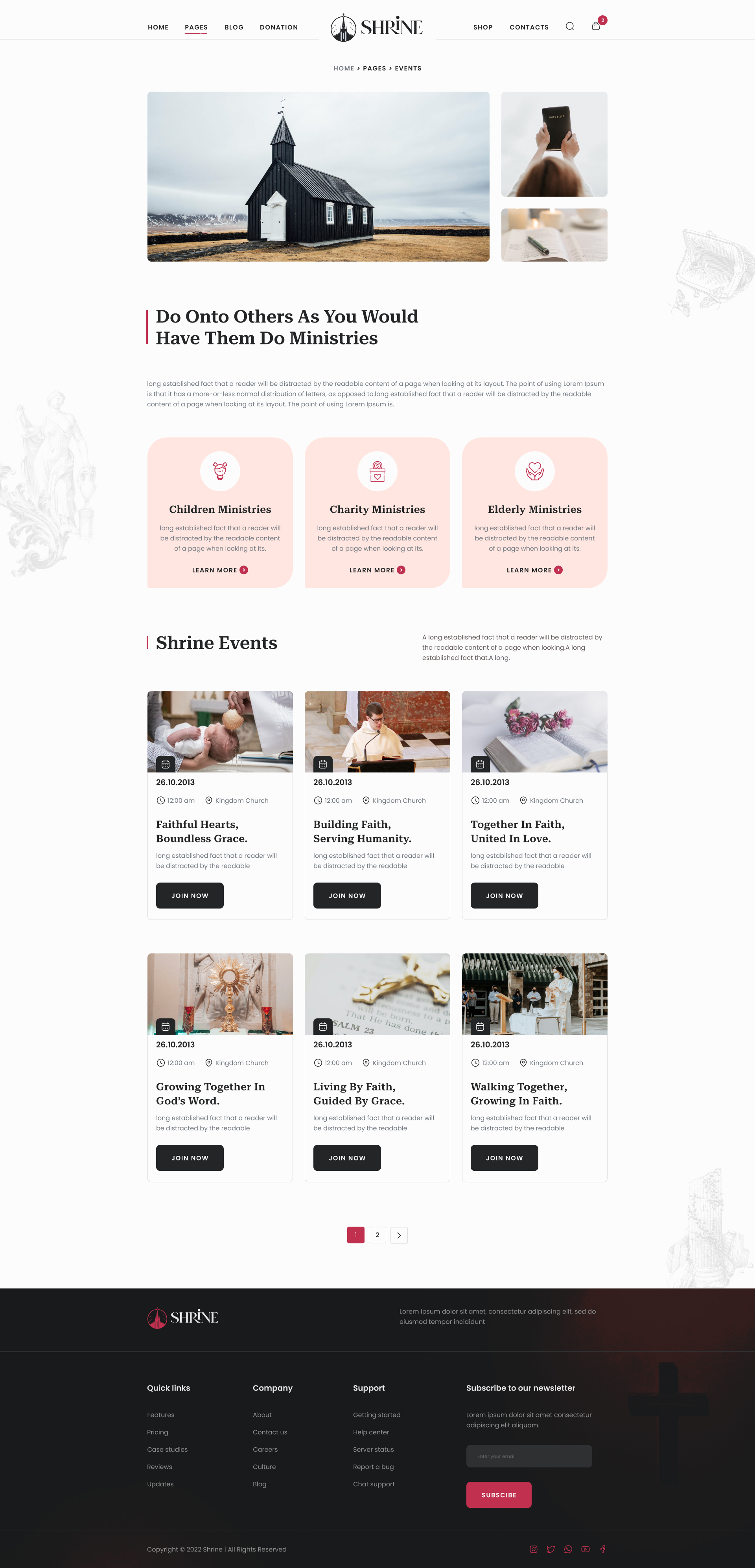 Shrine | Church Website Figma Template by WordPress-Studio | ThemeForest