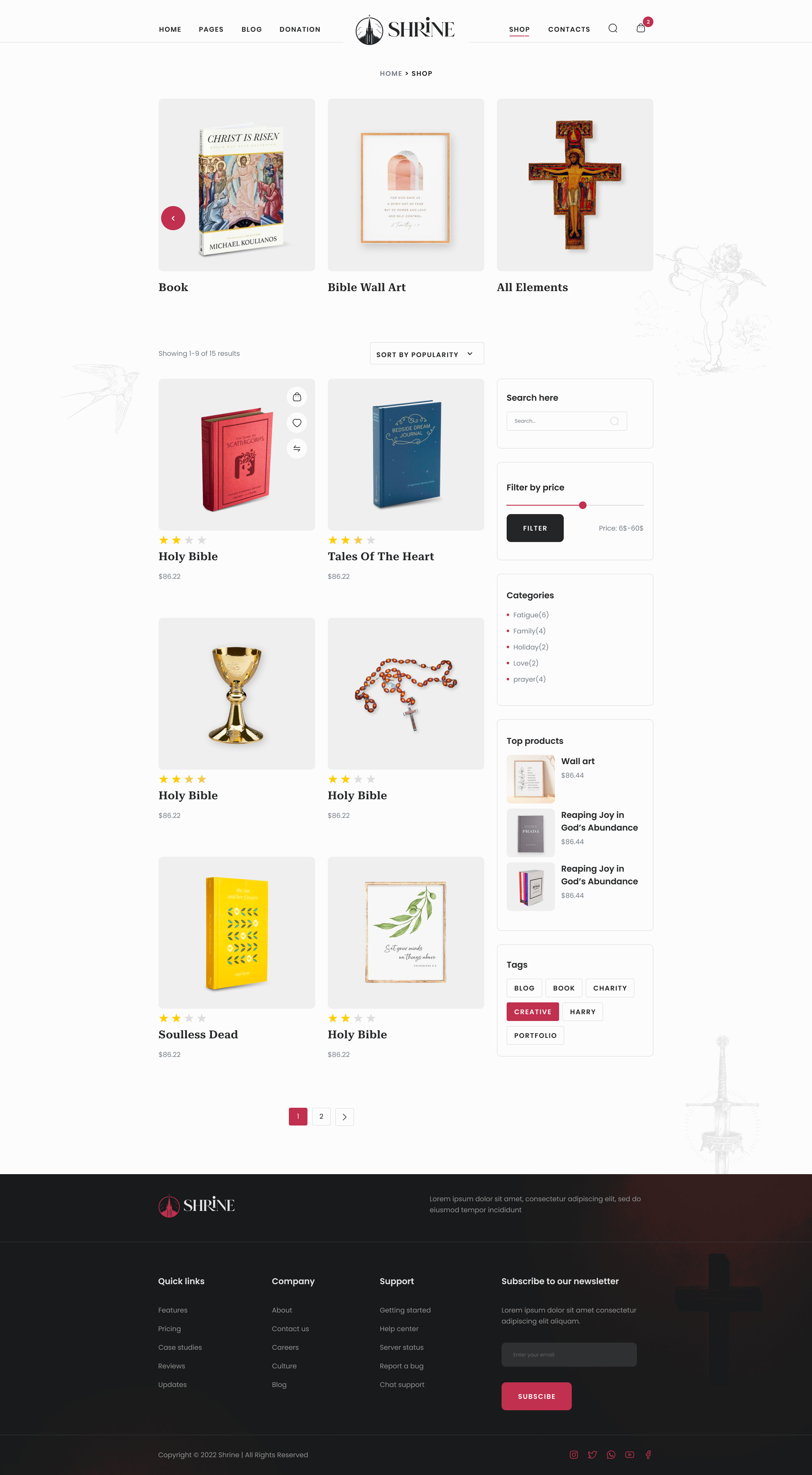 Shrine | Church Website Figma Template by WordPress-Studio | ThemeForest