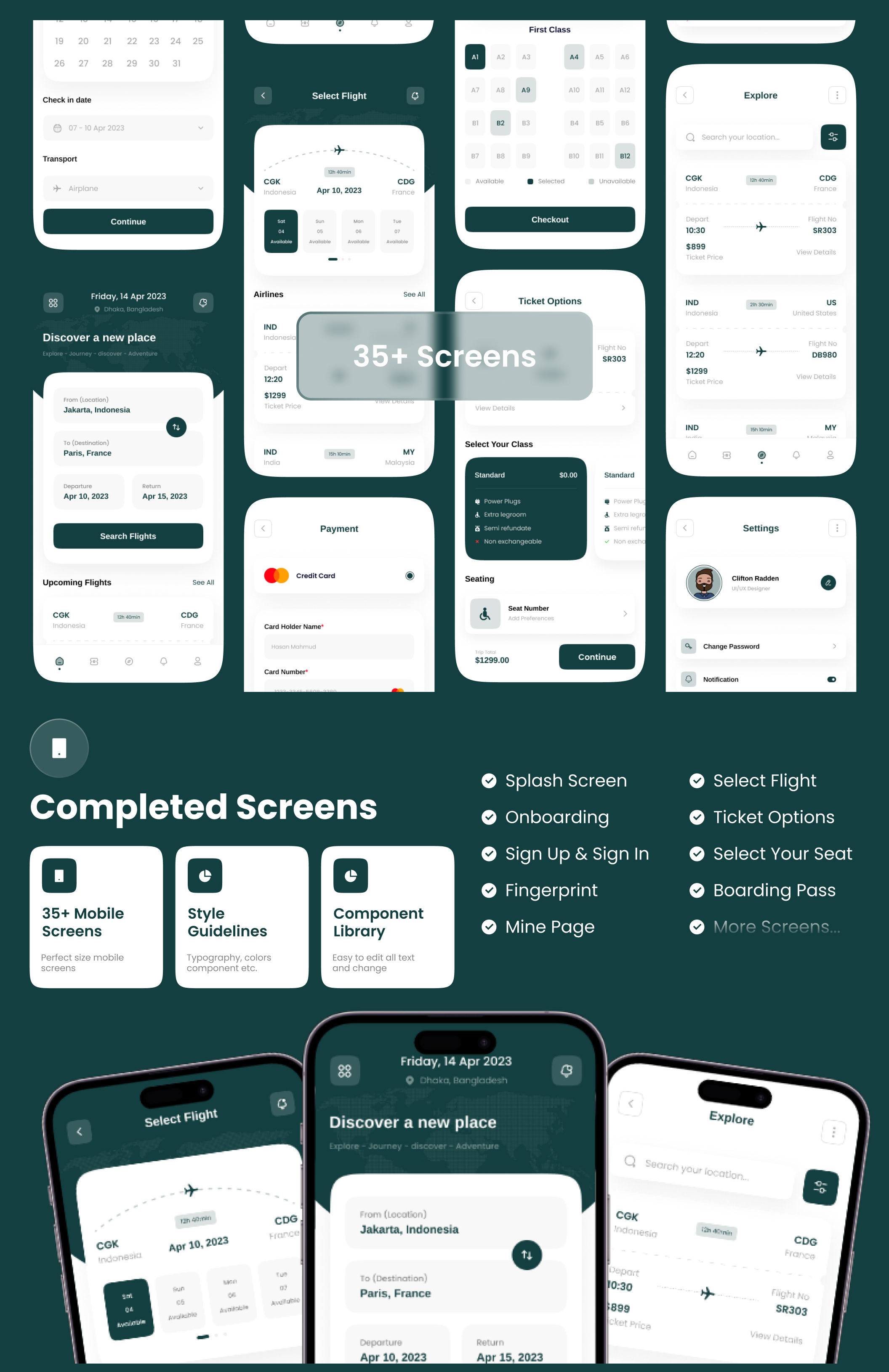 Goair - Ticket Booking App UI Kit by pixleslab | ThemeForest