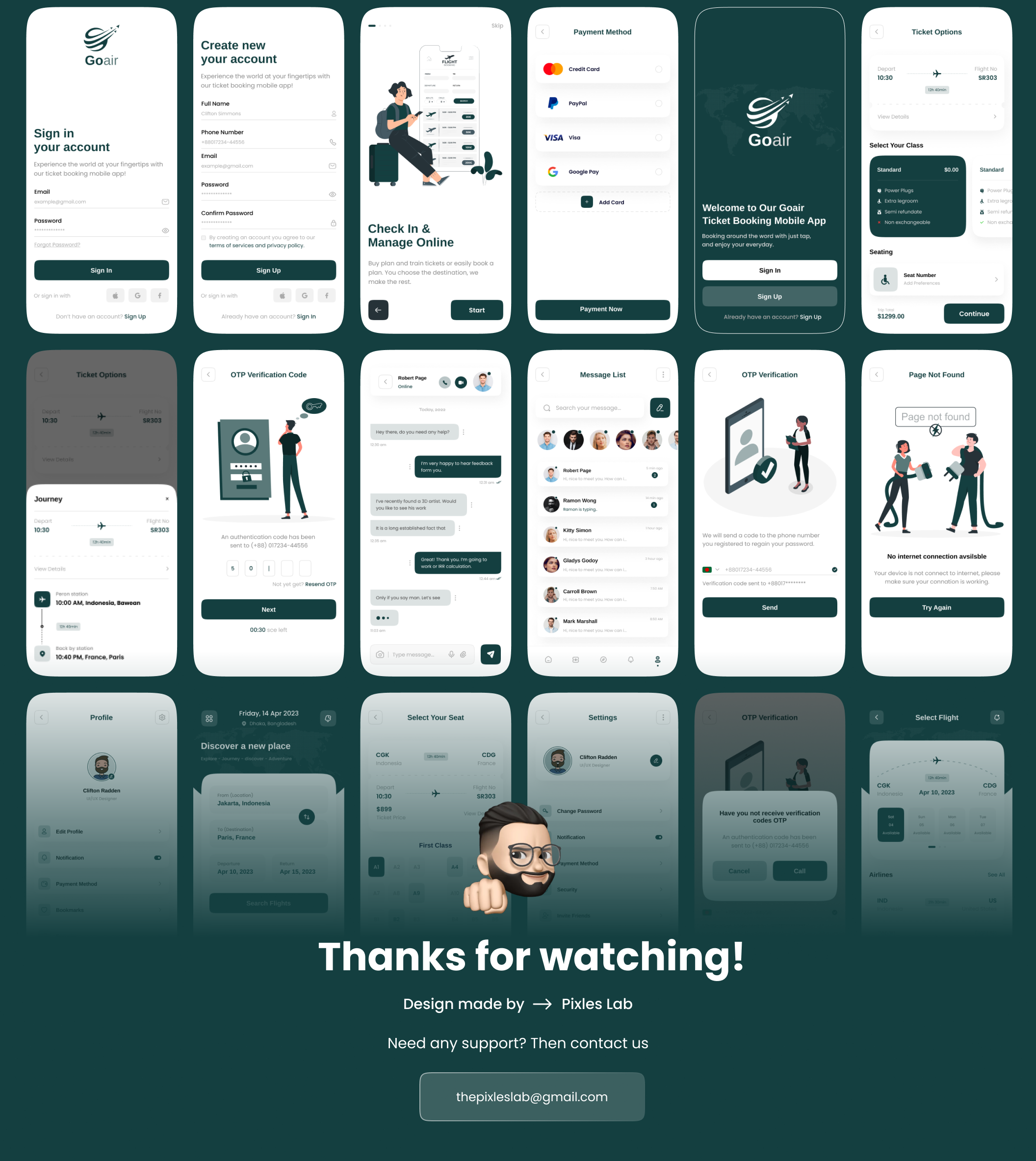 Goair - Ticket Booking App UI Kit by pixleslab | ThemeForest