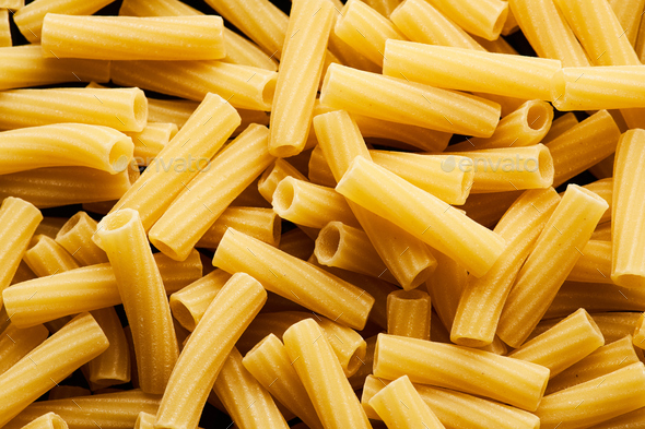 Food Background of Rigatoni Pasta Stock Photo by seventyfourimages