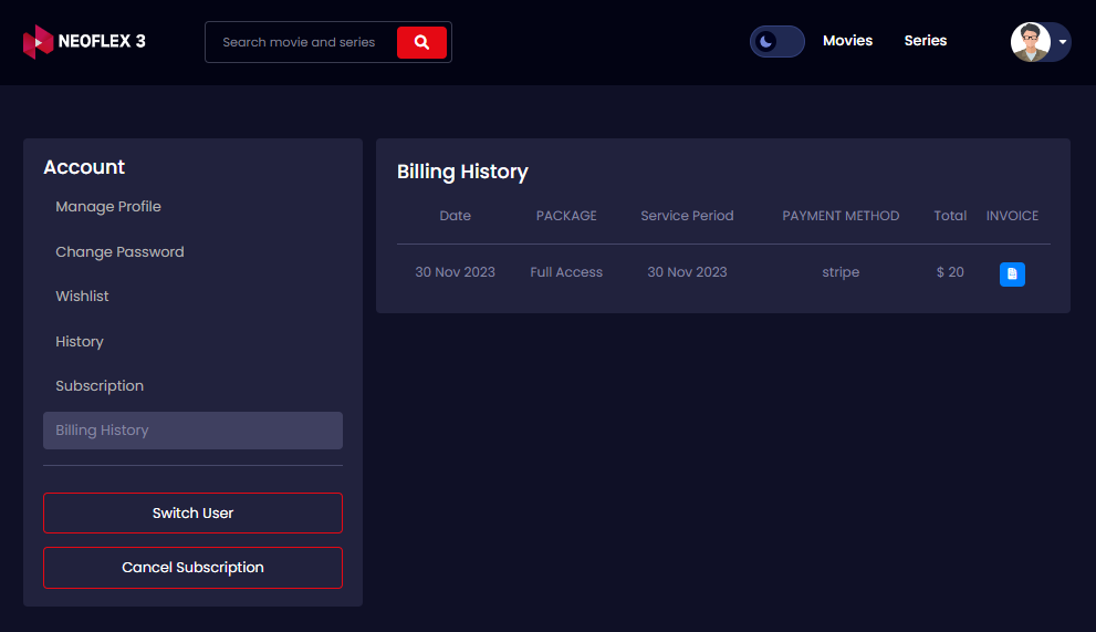 Neoflex 3 - Laravel Movie, Video, TV Series Streaming & Subscription ...