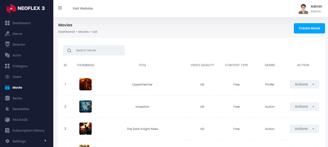 Neoflex 3 - Laravel Movie, Video, TV Series Streaming & Subscription ...