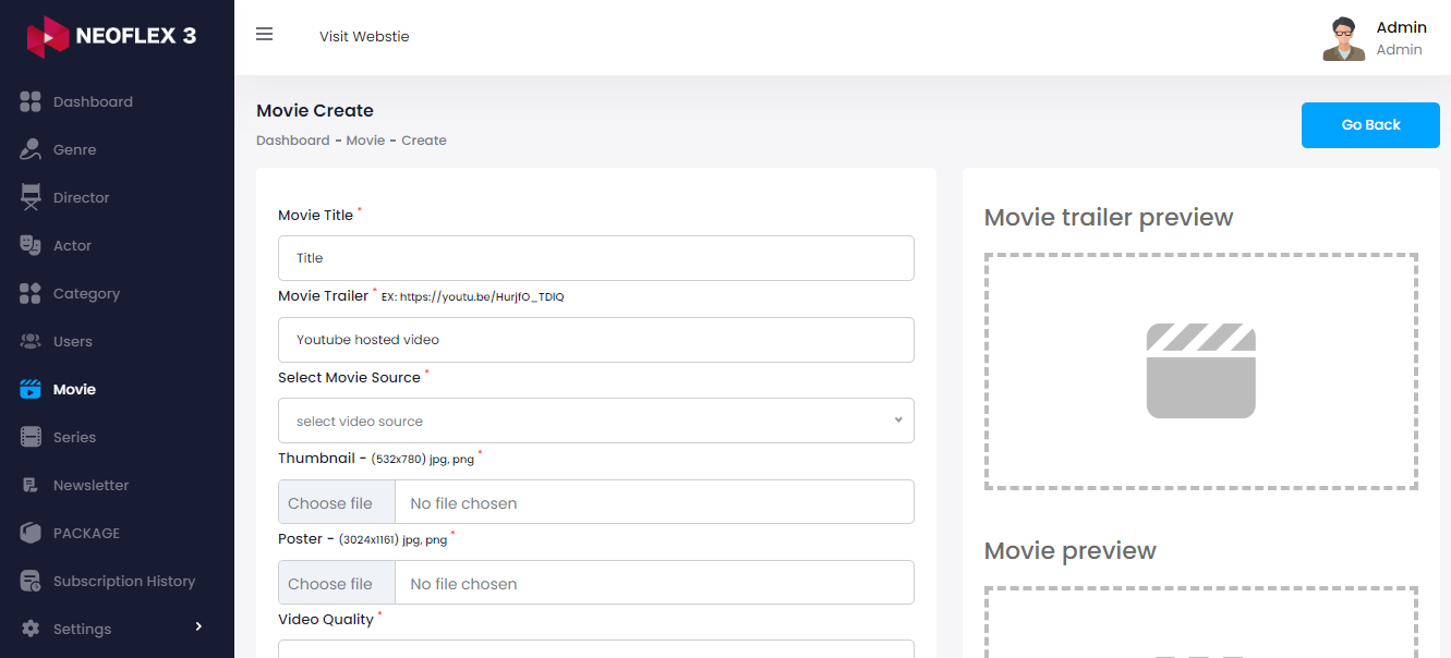 Neoflex 3 - Laravel Movie, Video, TV Series Streaming & Subscription ...
