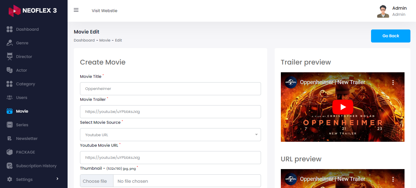 Neoflex 3 - Laravel Movie, Video, TV Series Streaming & Subscription ...