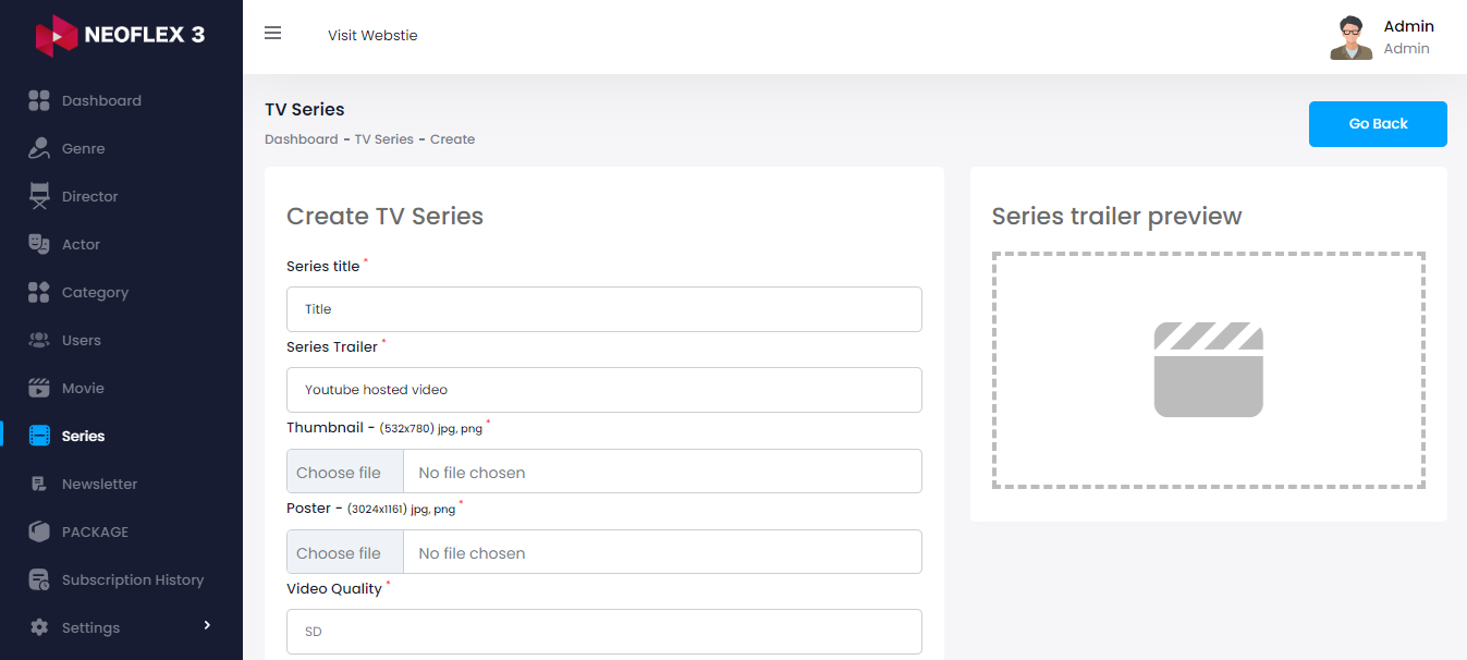 Neoflex 3 - Laravel Movie, Video, TV Series Streaming & Subscription ...