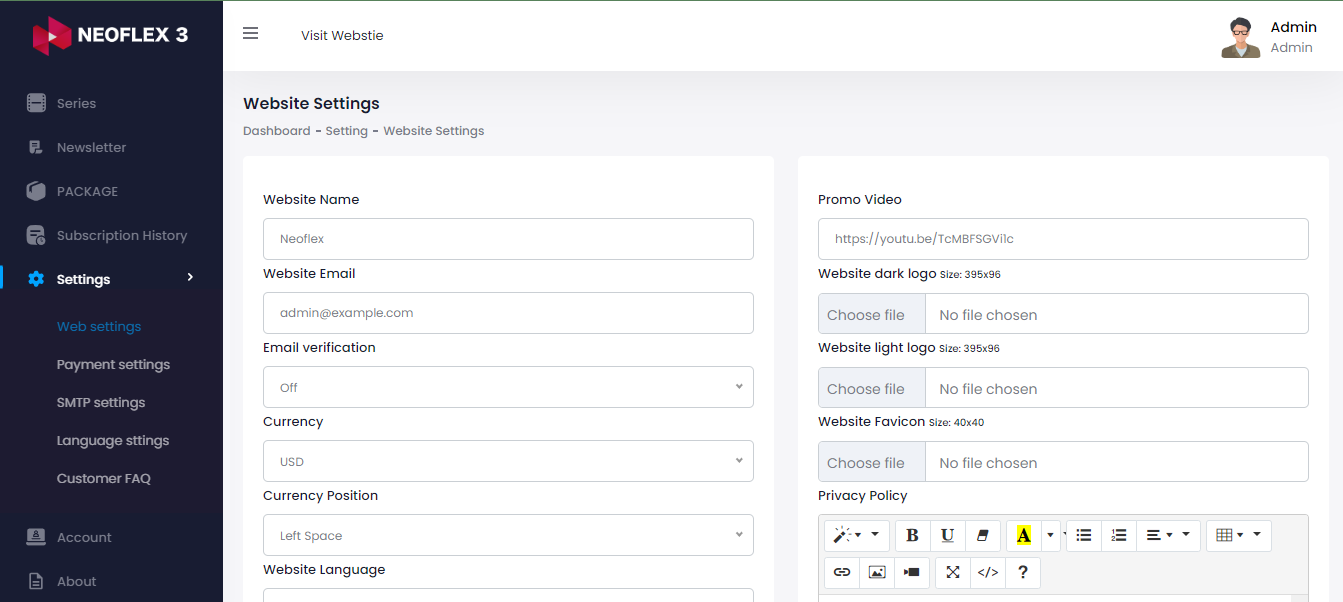 Neoflex 3 - Laravel Movie, Video, TV Series Streaming & Subscription Portal CMS by Creativeitem
