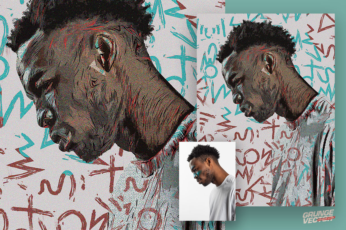 Grunge Vector Photoshop Action, Add-ons | GraphicRiver