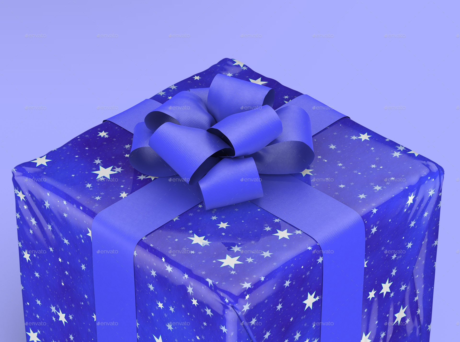 Cube Gift Box Wrapping With Ribbon Mockup, Graphics | GraphicRiver