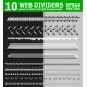 Set of 10 web page dividers, Vectors | GraphicRiver