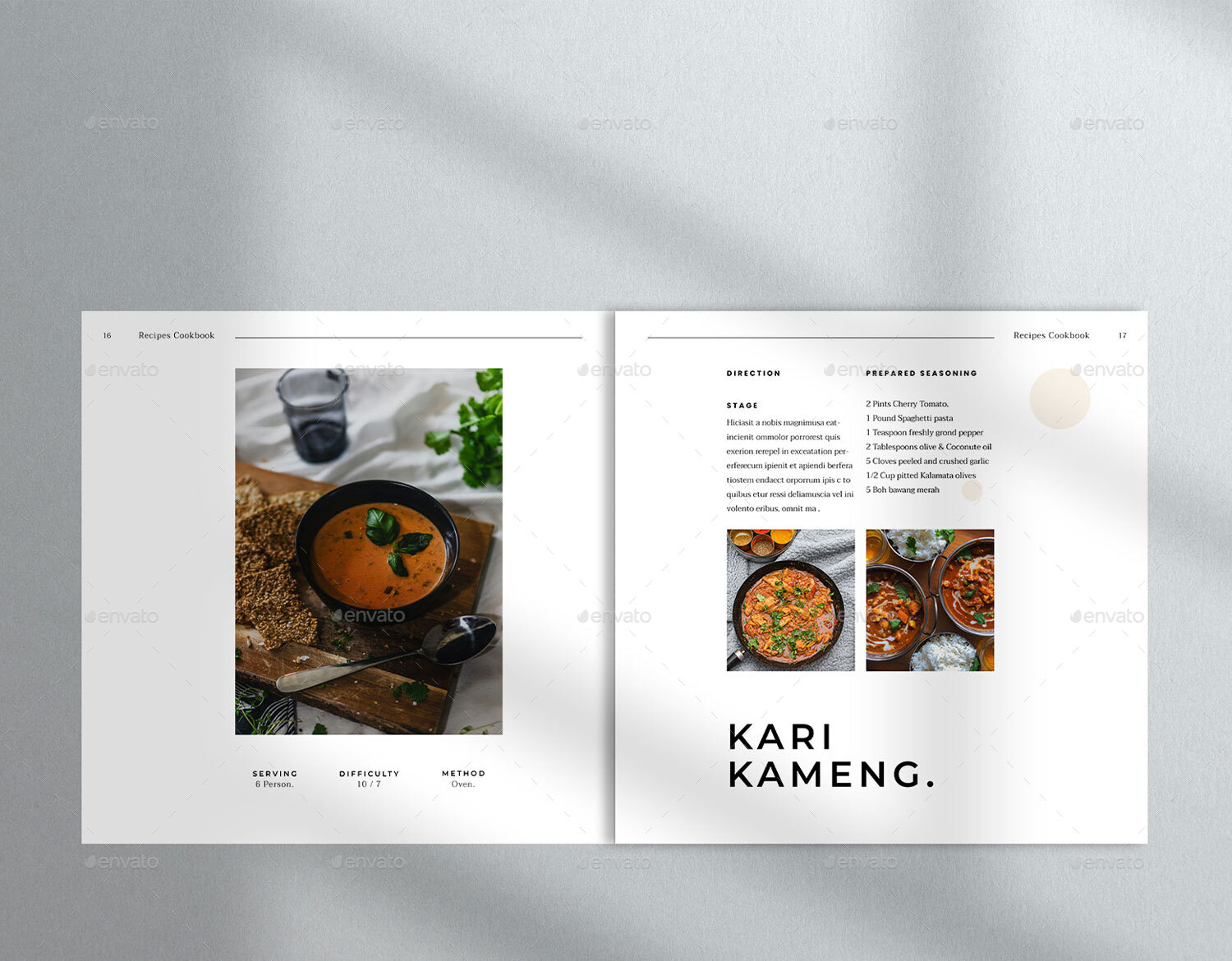 Recipe Cookbook Template, Print Templates | GraphicRiver