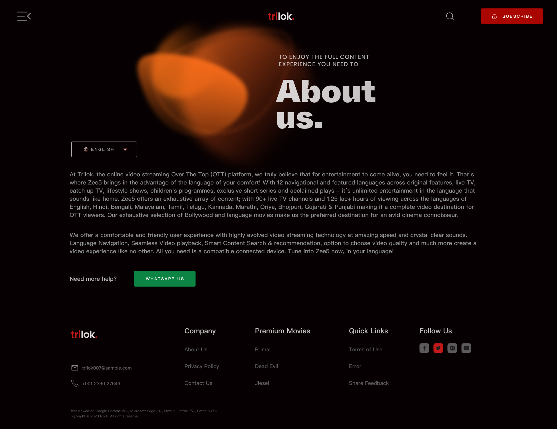 Trilok | OTT Platform Figma Template by WordPress-Studio | ThemeForest