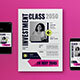 Grey Edgy Investment Class Flyer Set, Print Templates | GraphicRiver