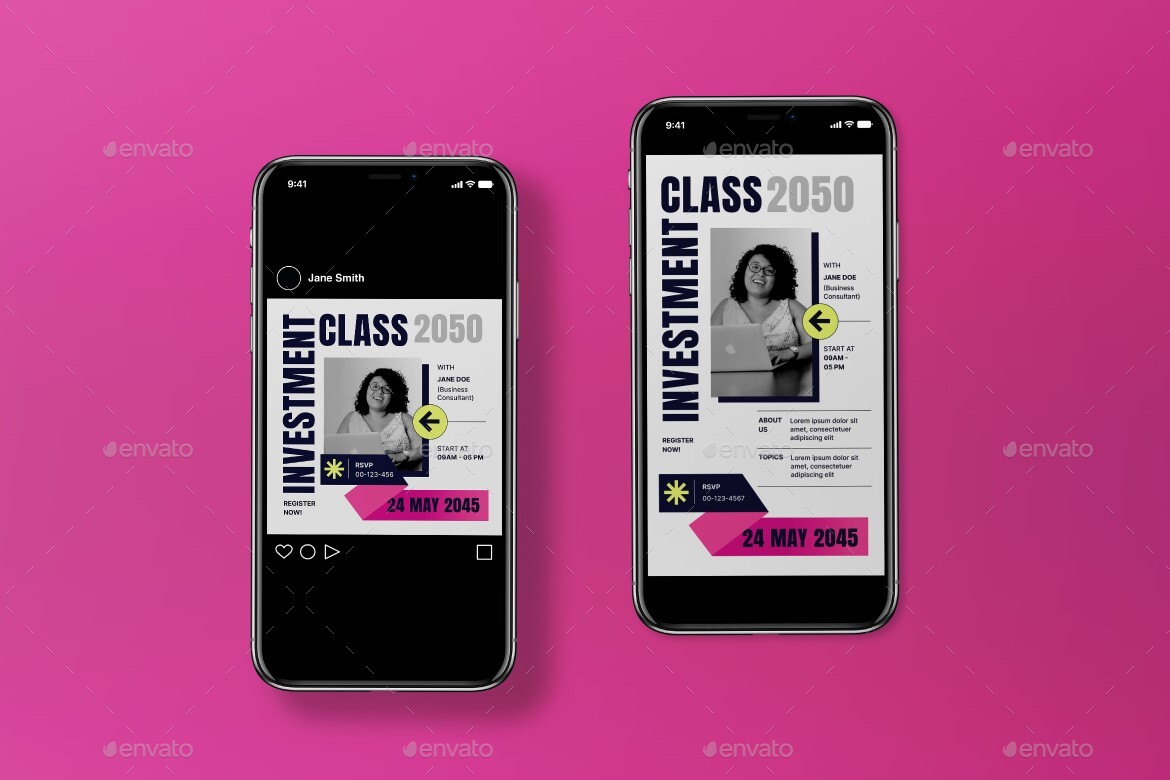 Grey Edgy Investment Class Flyer Set, Print Templates | GraphicRiver