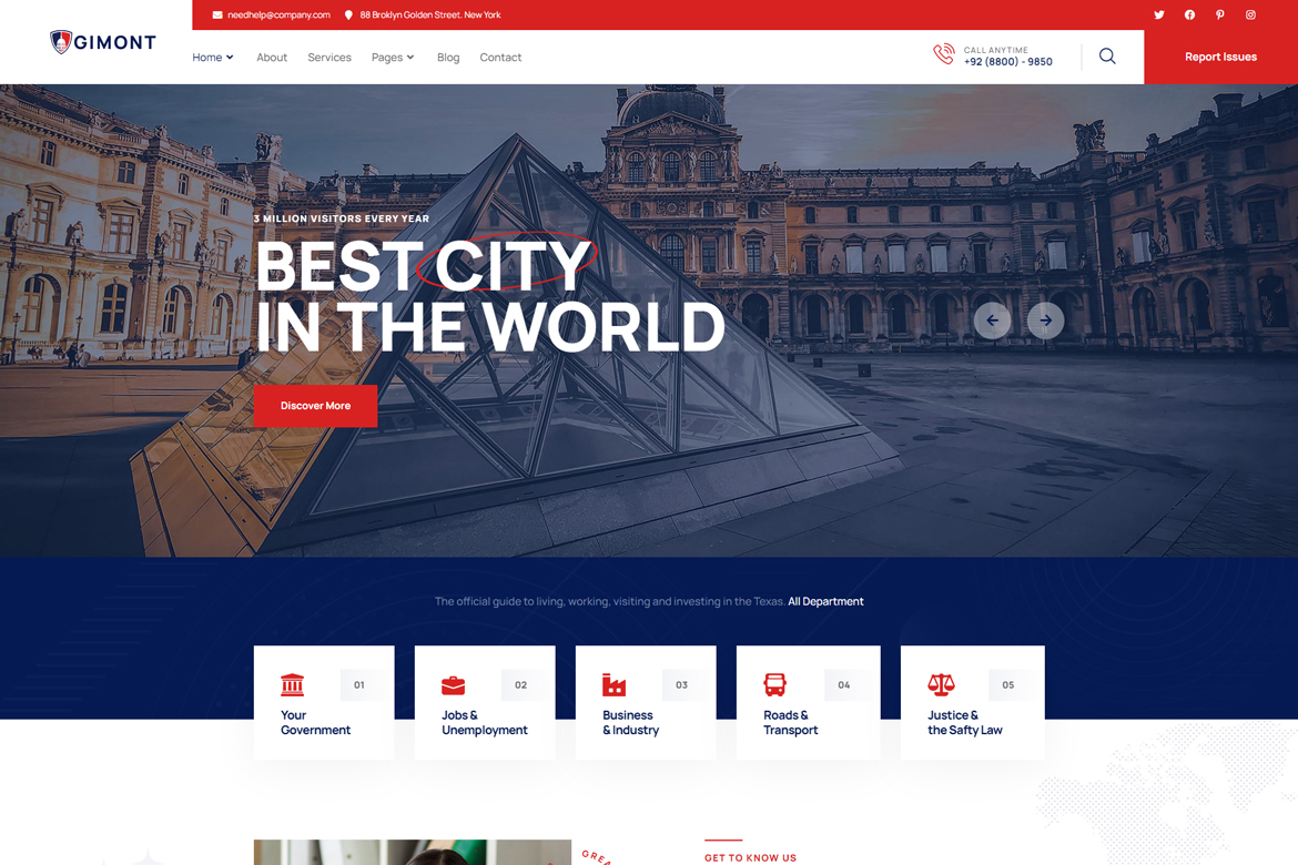 Gimont - Municipal & City Government Template Kit by surisoft | ThemeForest