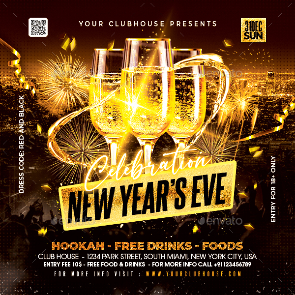 New Year, Print Templates | GraphicRiver