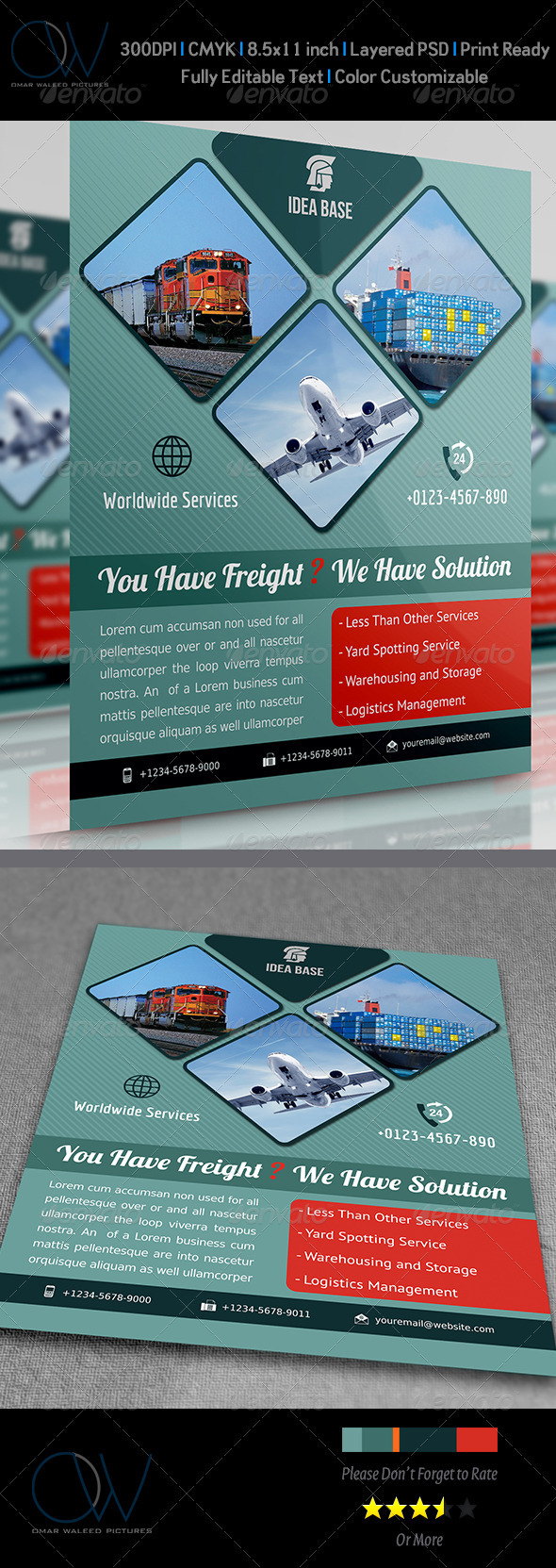 Freight / Shipment Services Flyer by OWPictures | GraphicRiver