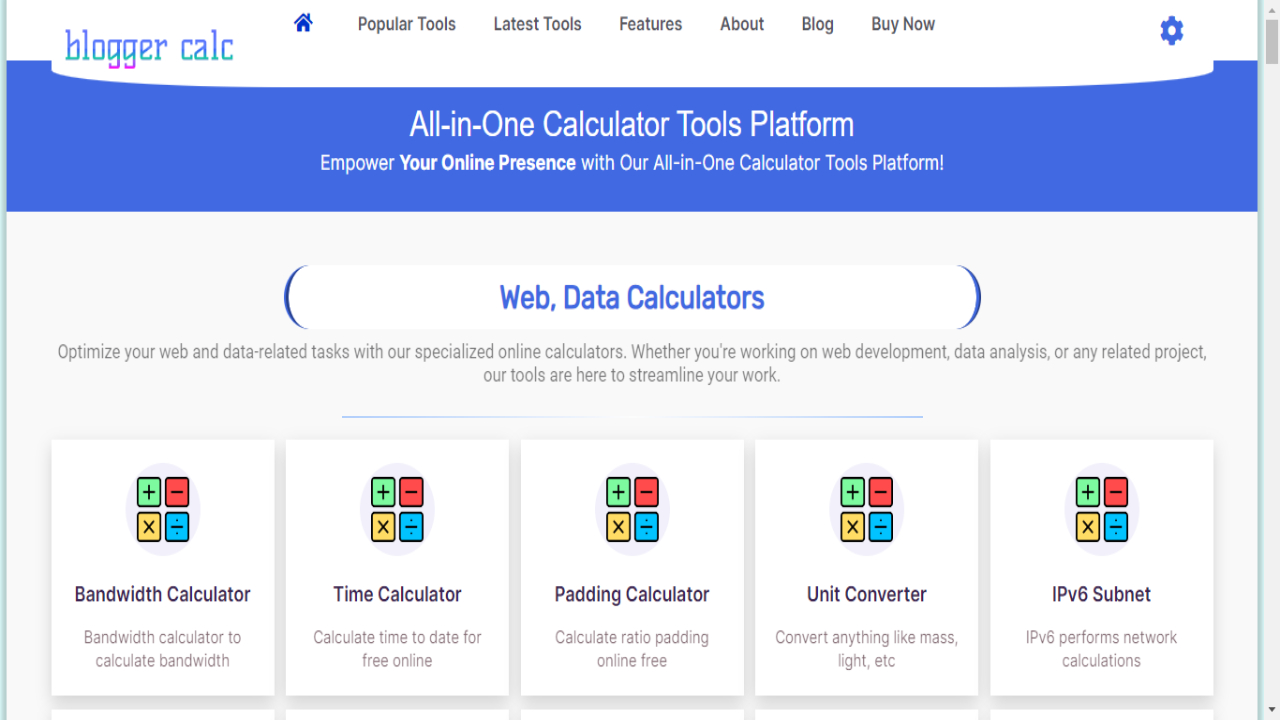 Calculator Tool Studio 300 Built-in Calculators Blogger Template by ...