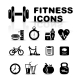 Black Fitness Icon Set, Vectors | GraphicRiver