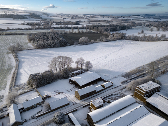 Winter Landscape - Yorkshire - England Stock Photo by SteveAllenPhoto999